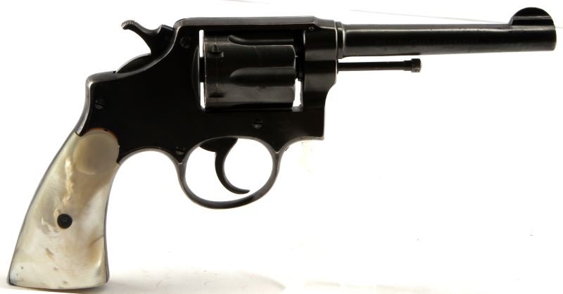EIBAR SPANISH REVOLVER .38 LONG COLT PEARL GRIPS