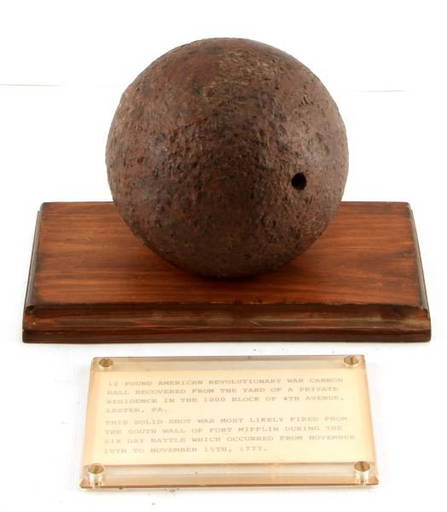 12 Pound Revolutionary War Cannon Ball W History