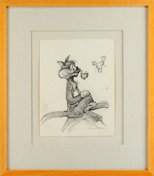 ORIGINAL SIGNED CHUCK JONES DRAWING WITH COA