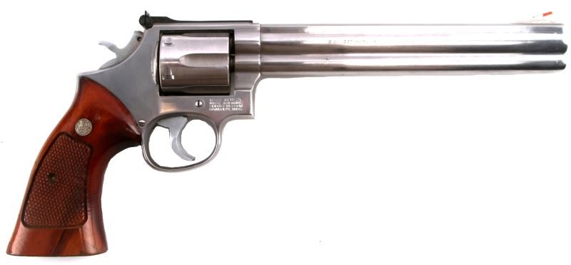 SMITH & WESSON 686-2 6 SHOT REVOLVER 8 INCH NICKEL