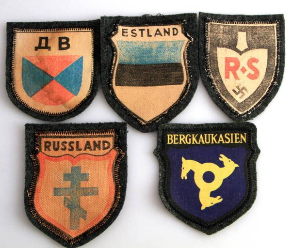 5 German Waffen Ss Volunteers Sleeve Patches