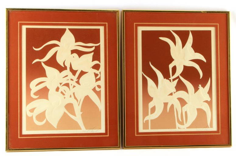 1982 David Allgood Embossed Serigraph Signed