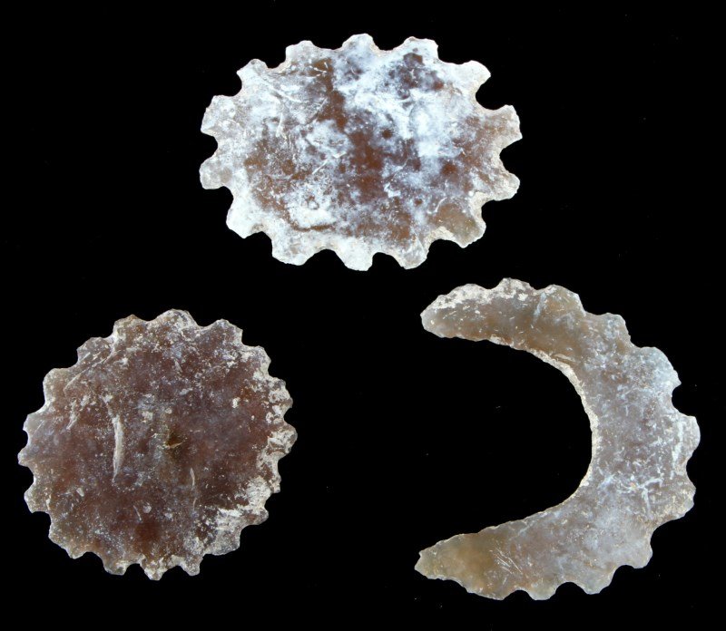 3 Pre Columbian Mayan Eccentric Lithic Blade Lot