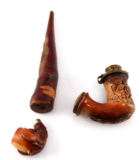 Antique Meerschaum Pipe & Cheroot Holder