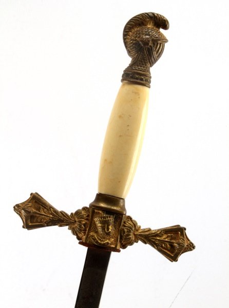 Antique Knights Of Columbus Ivory Handled Sword