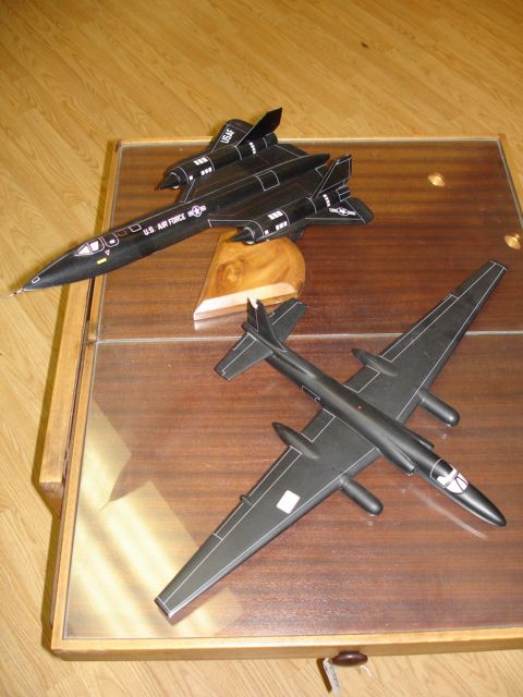 18: SR22 BLACKBIRD US AIRFORCE U-2 SPYPLANE MODEL ON ST