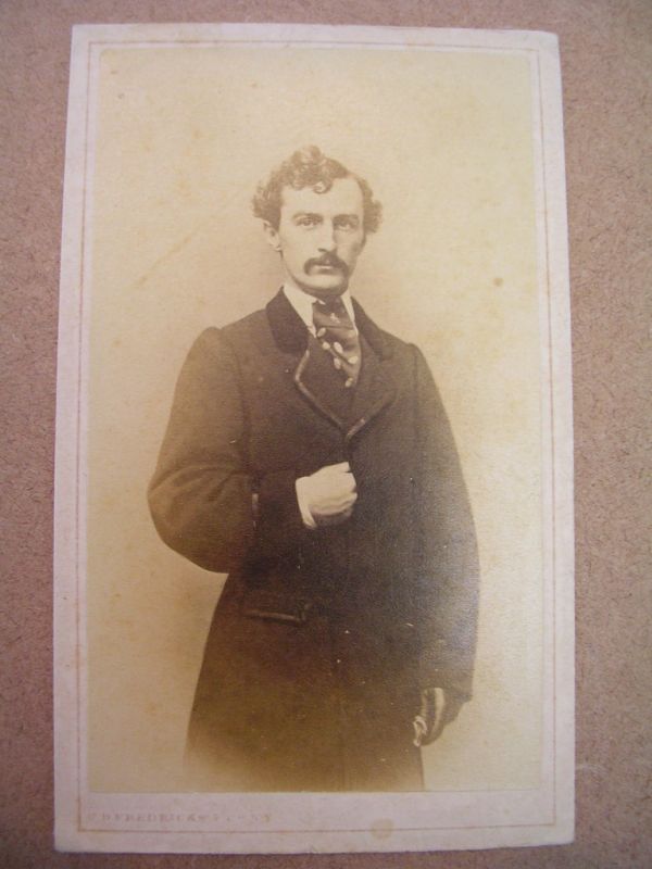 Civil War John Wilkes Booth Original Cdv Photo
