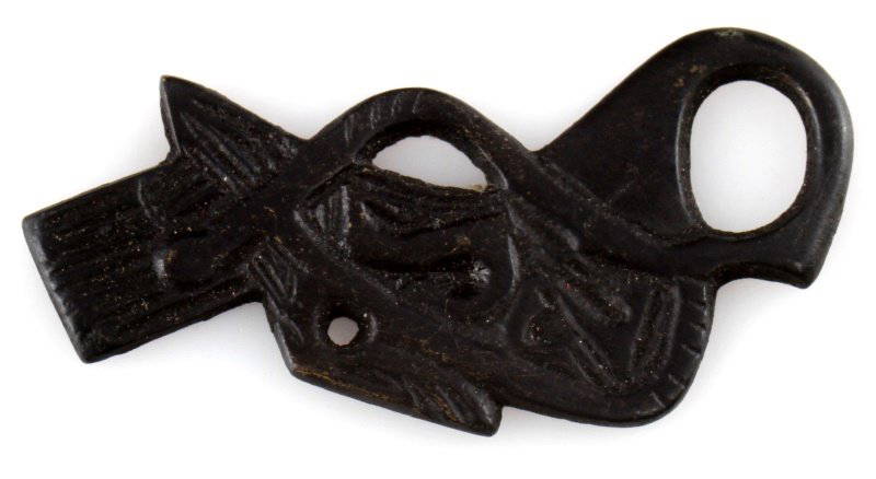 Rare Stylized Viking Bronze Swan Pendant