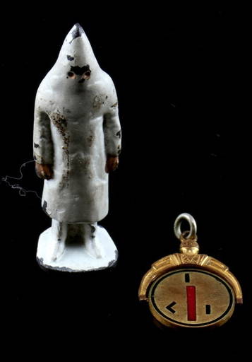 Kkk Ku Klux Klan Lead Figure & Spinner Pendant