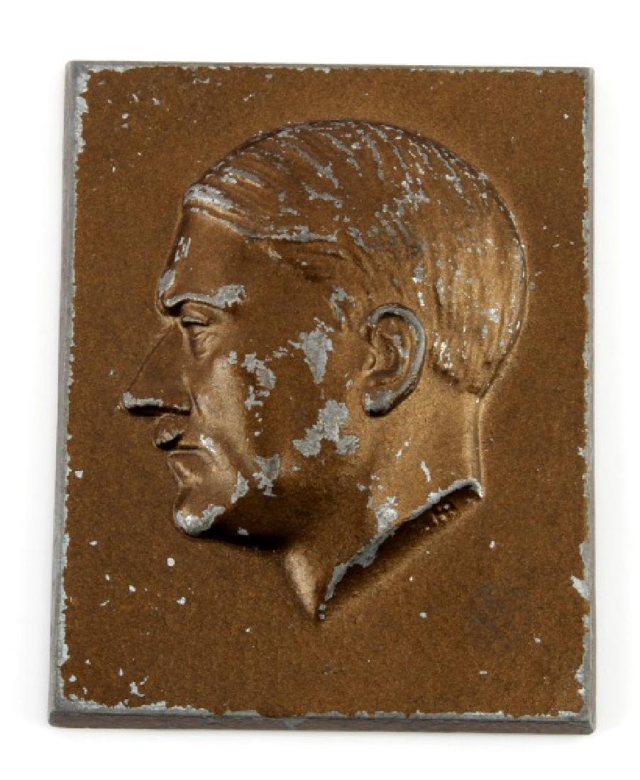 WWII GERMANY THIRD REICH HITLER PROFILE PLAQUE
