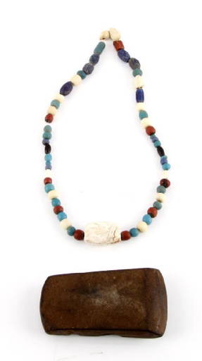 Mississippian Trade Beads & Greenstone Celt