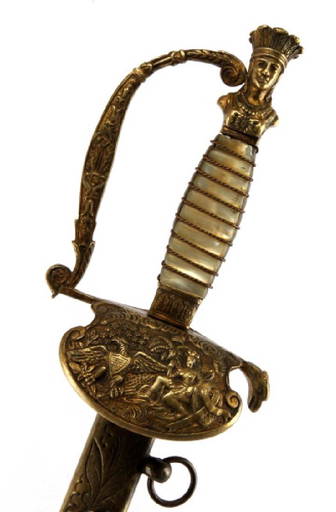 S.c. Militia 19th Cent. Indian Maiden Pommel Sword