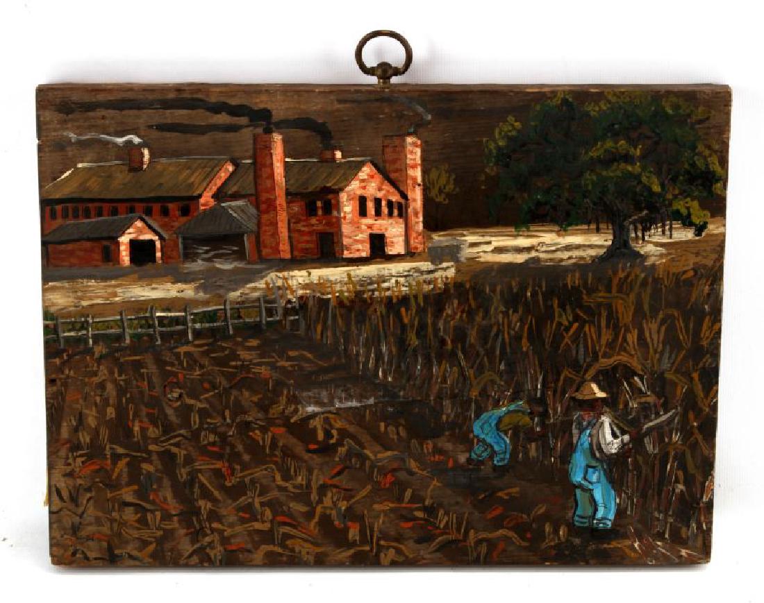 OIL ON WOOD MILDRED FEAZEL "CUTTIN' CANE" PAINTING - Feb 18, 2017 ...