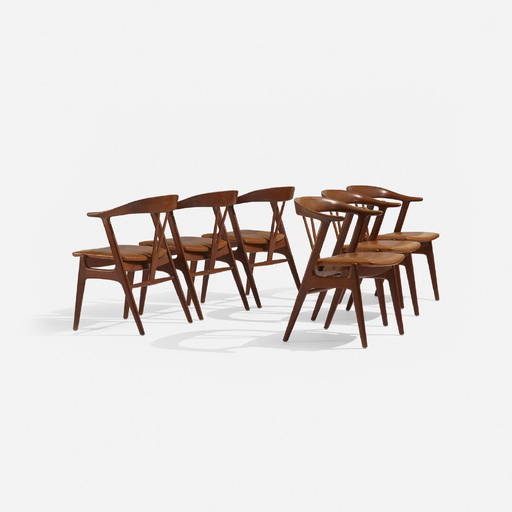 Torbjorn Afdal, Form Dining Chairs, Set Of Six
