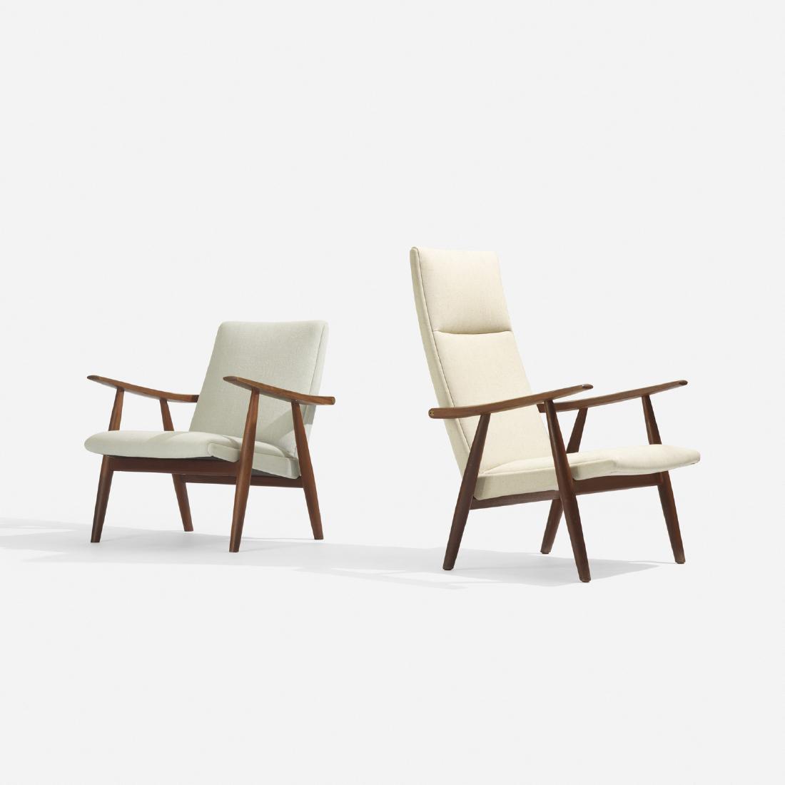 Hans Wegner, Lounge Chair (ge260) Lounge Chair (ge260a)