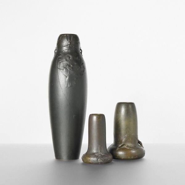 124: Hugo Elmquist vases, set of three