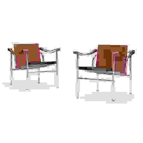 Le Corbusier, Basculant Chairs Model Lc/1, Pair Auction