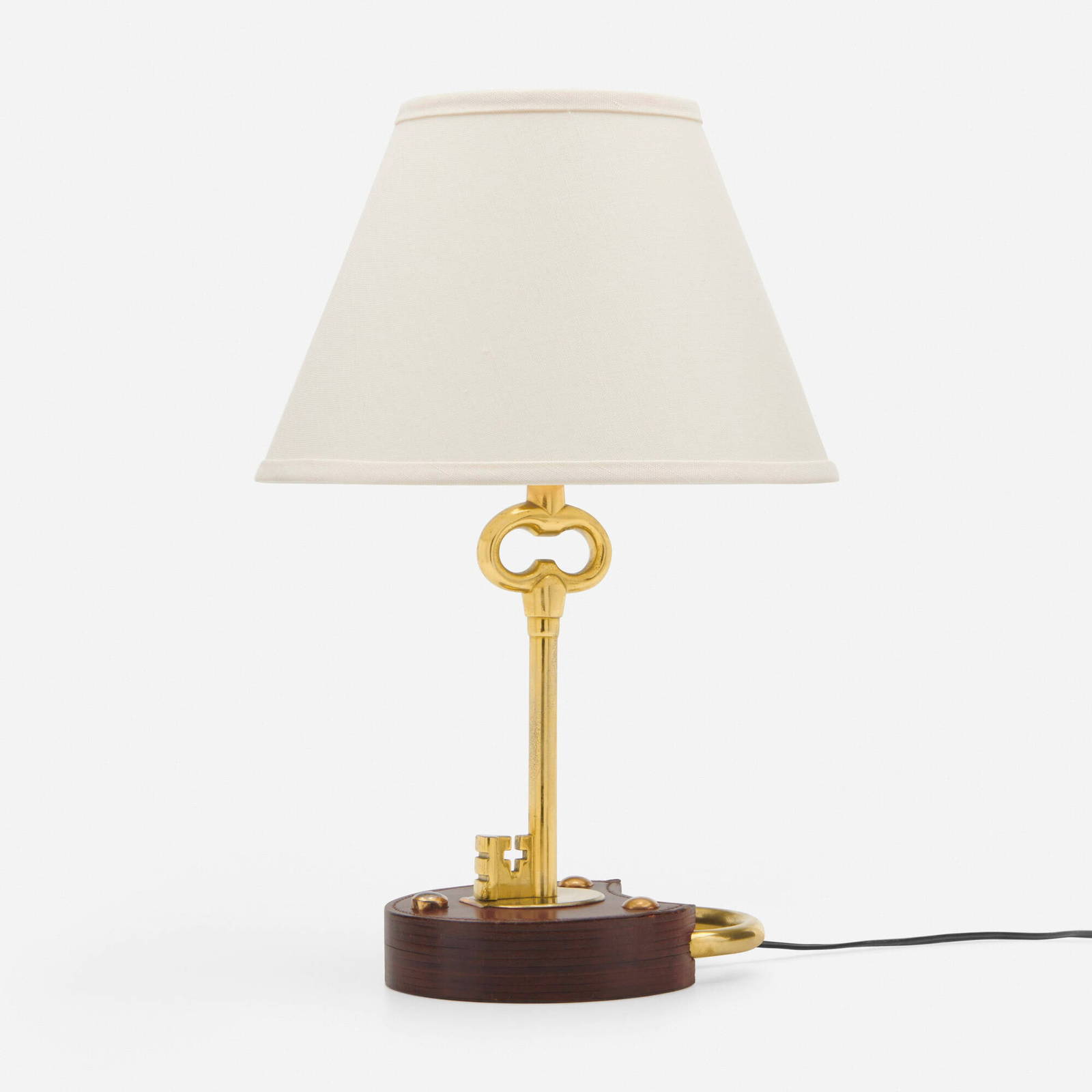 Hermes, Lock And Key Table Lamp Auction