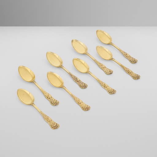 Goldsmiths & Silversmiths, Spoons, Set Of Eight
