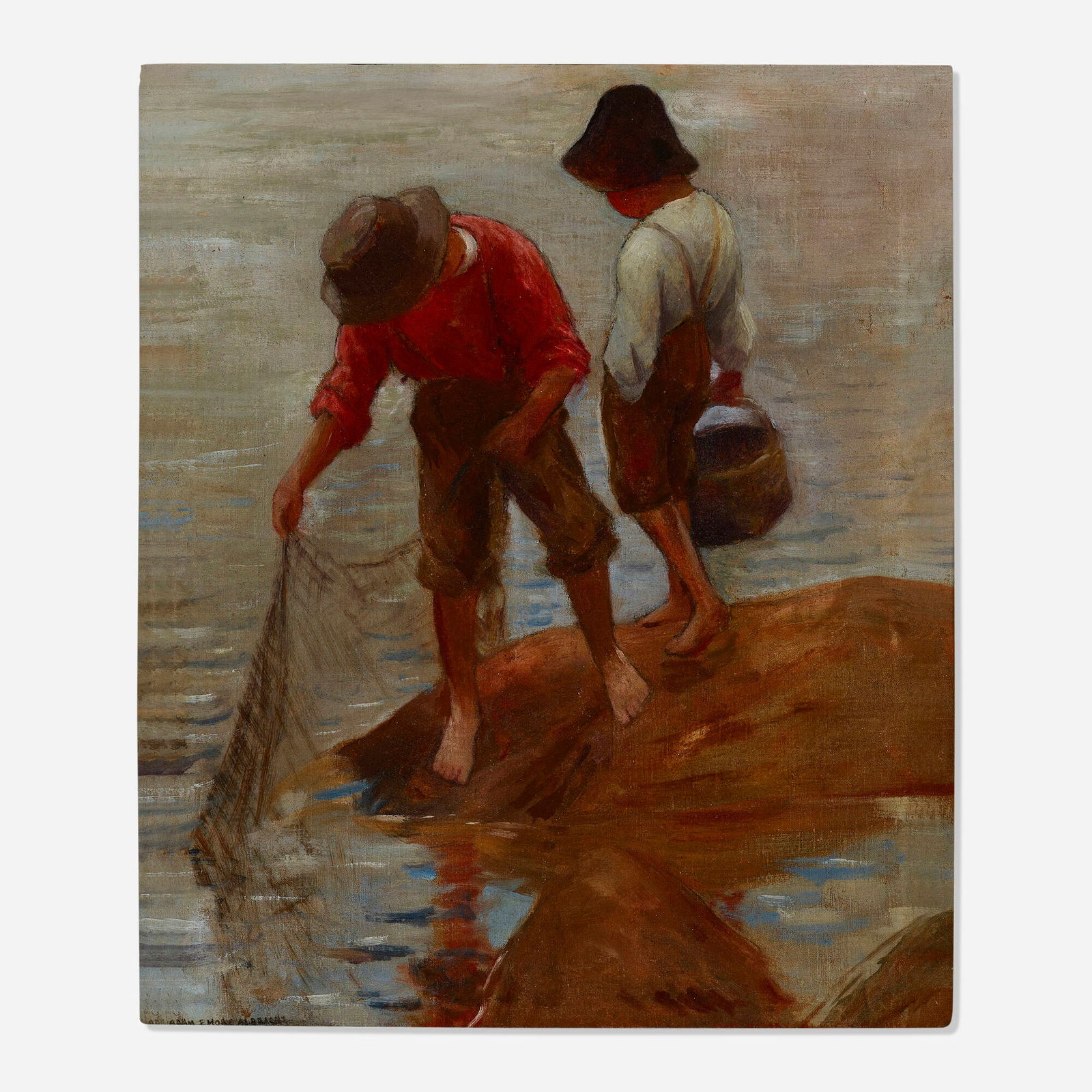 Adam Emory Albright, Two Boys Net Fishing Auction