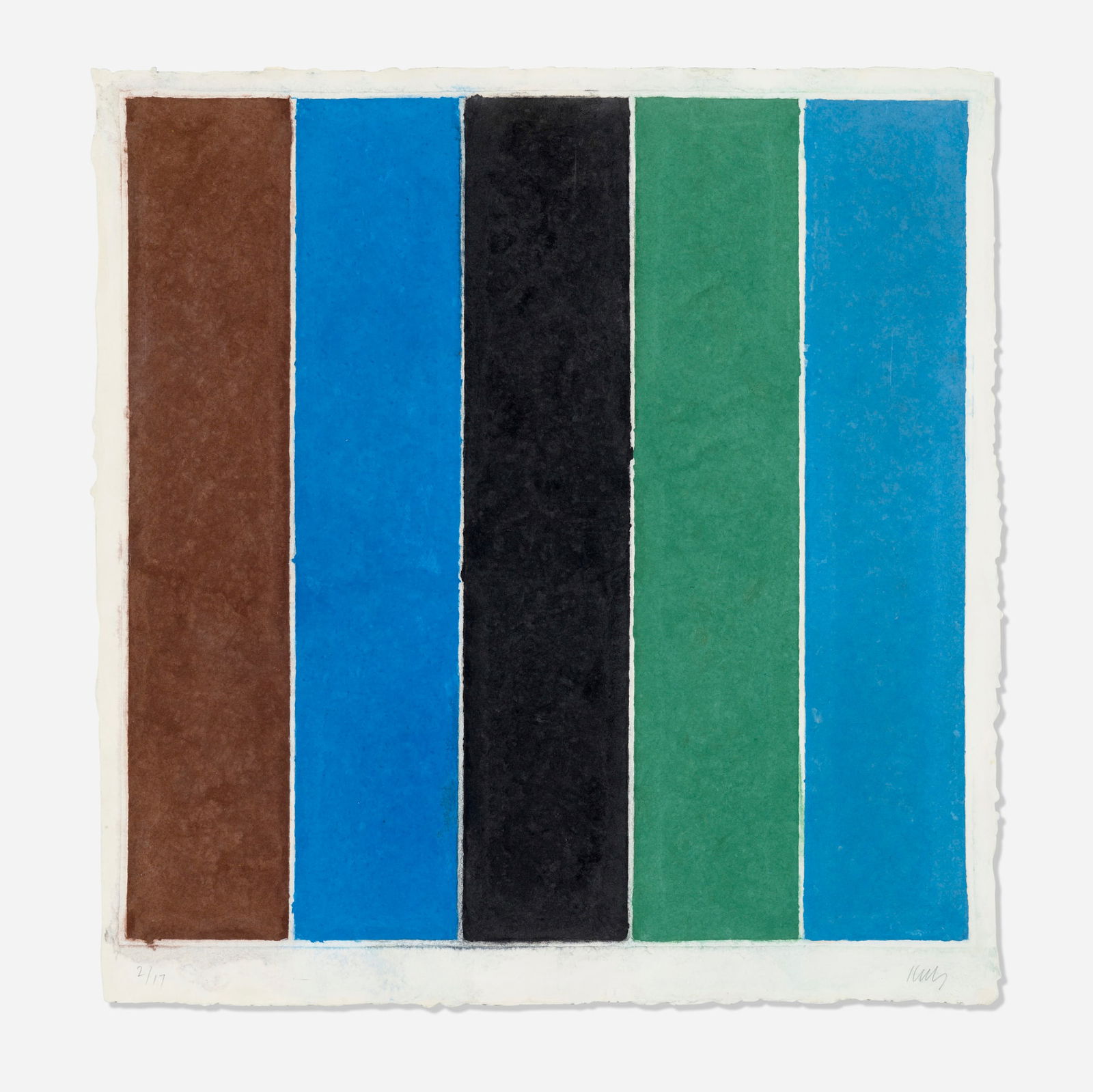 Ellsworth Kelly, Colored Paper Image Xix (brown Blue Black Green Violet ...