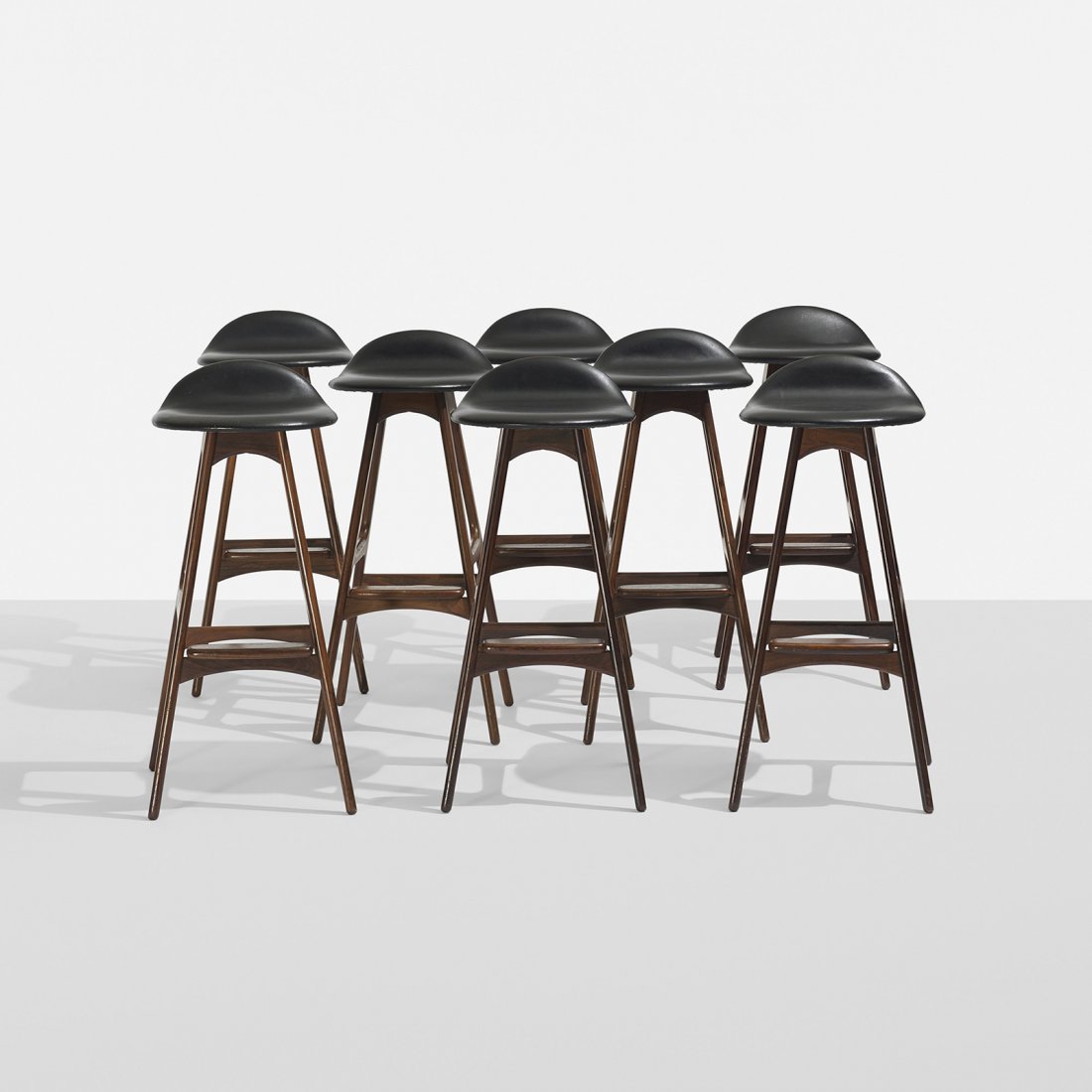 Erik Buck stools model OD61, set of eight