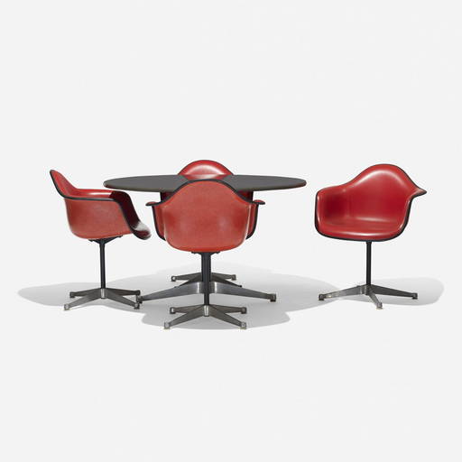 Charles And Ray Eames 650 Table And Set Of 4 Pac 1s