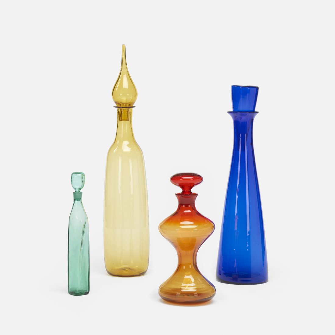 Blenko Glass Company, collection of four bottles - Aug 11, 2016 ...