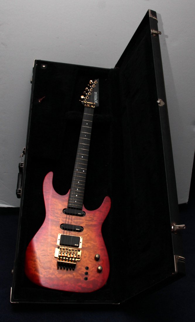 Modulus Blackknife Graphite Neck Quilt Maple Top EMG 85