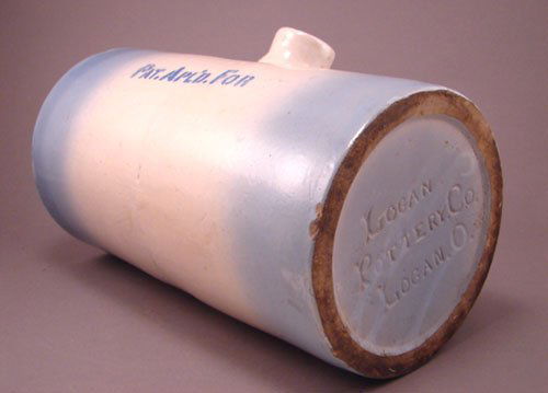 34: Logan Pottery Co Salt Glaze Stoneware Foot Warmer