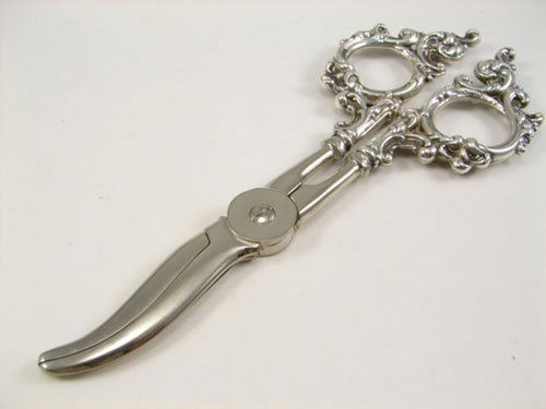 Sterling Silver Handled Grape Shears With Stainle