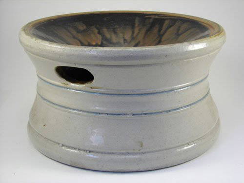 Antique Stoneware Spittoon. 6 1/2" Tall X 11 1/2"