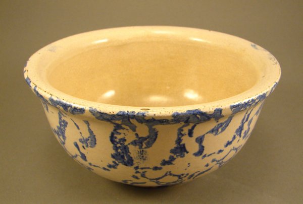 Antique Spongeware Bowl. 3 1/2"h X 7"diam.