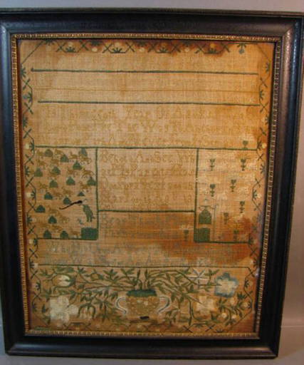American Needlework Sampler Hannah Harforth 1808