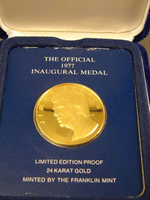 1977 Inaugural 24k Gold Medal Jimmy Carter By The