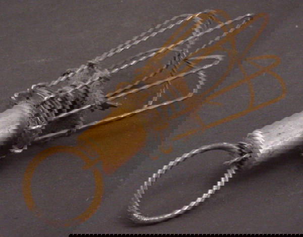 "evans" Rare Brass Fish Trap. Spring Loaded Trap