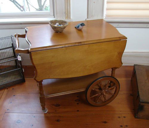 113: Vintage Maple Tea Cart with drawer and drop leaves - Jun 07, 2008 ...