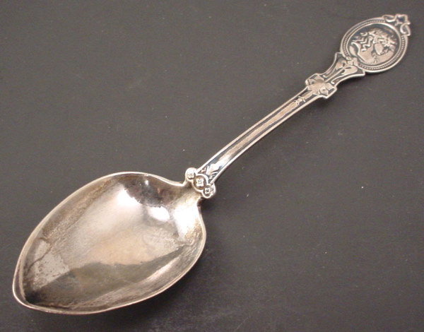 1480: "H & S" coin silver spoon