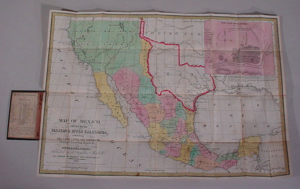 Mitchell's 1846 Pocket Map Of Mexico With Battlef