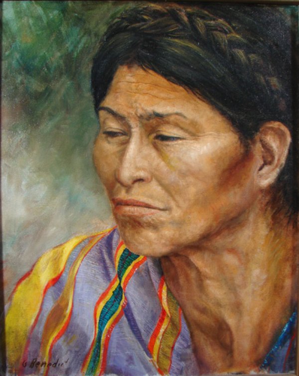 3169: G. Benedict Signed Oil painting on canvas. Portra