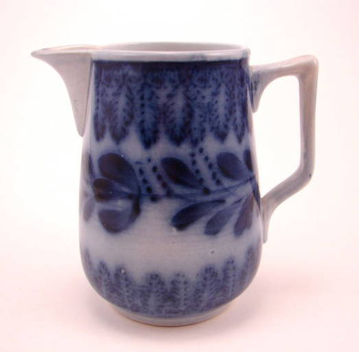 Flow Blue Spinach Pattern Syrup Pitcher