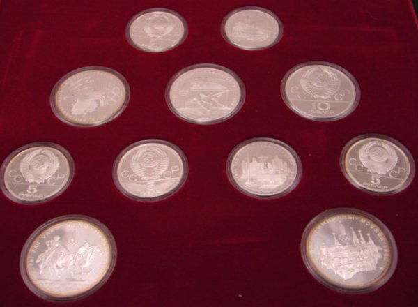 5397: Complete Set of 1980 Russian Olympic Silver Coins