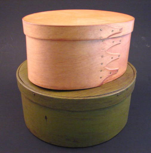 Two Shaker Style Boxes. Including Antique Painted