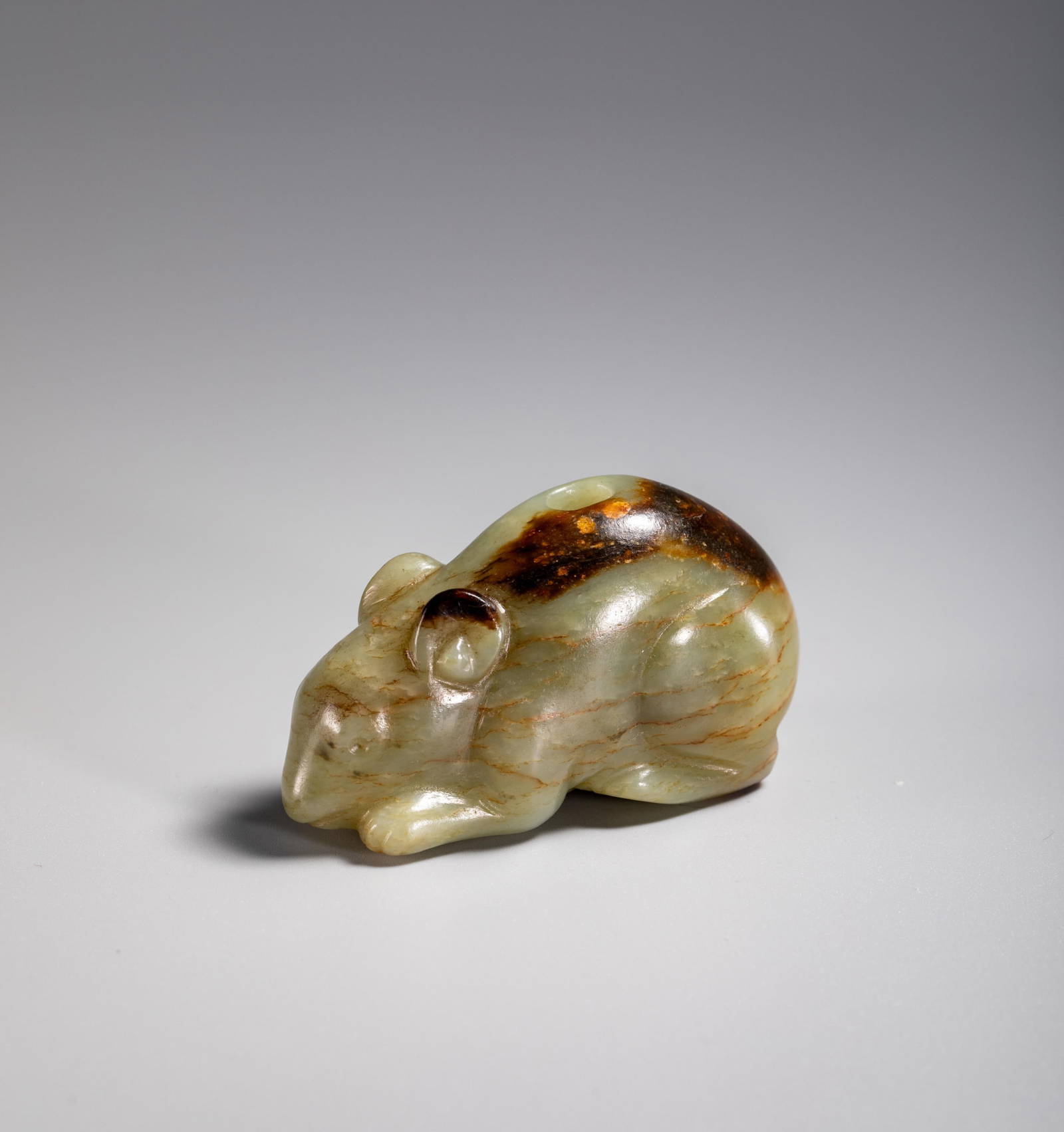 Chinese Ming Dynasty Celadon Jade Rat Auction