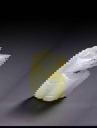 A Celadon Jade Carving Of Bear, Late Shang Dynasty