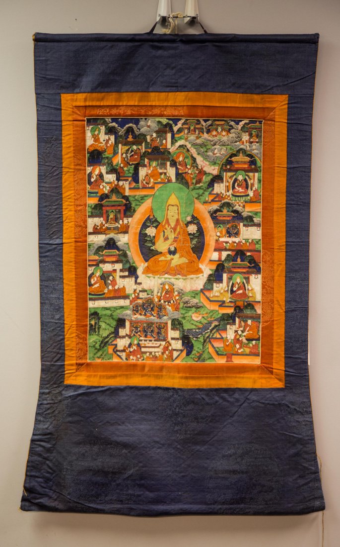 Tibetan Thangka Of Je Tsongkhapa
