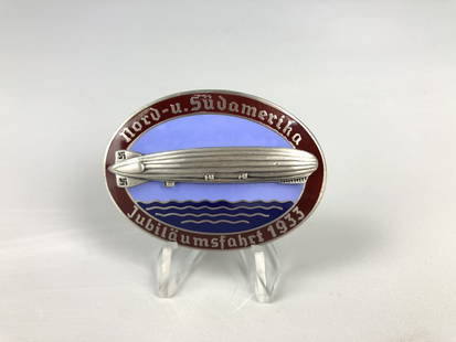 German Wwii 1933 Graf Zeppelin Airship Badge