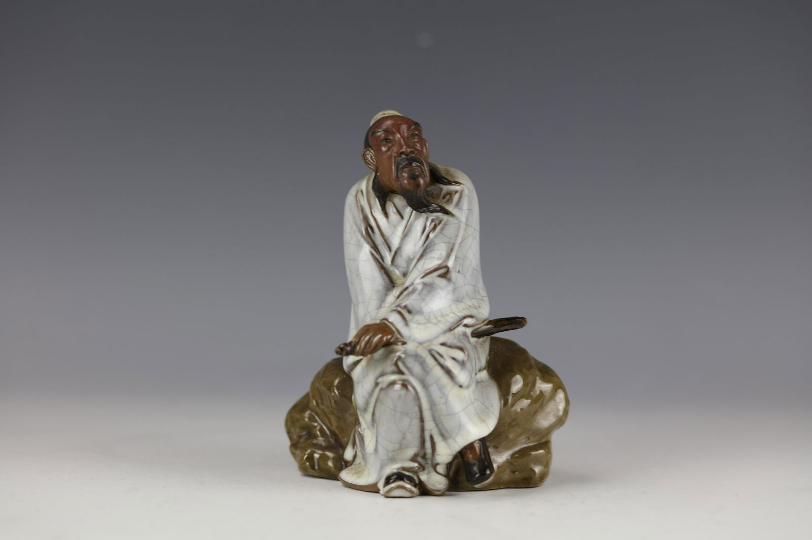 A Chinese Shiwan Statue Luohan Sitting on Rock - Nov 23, 2019 | China ...