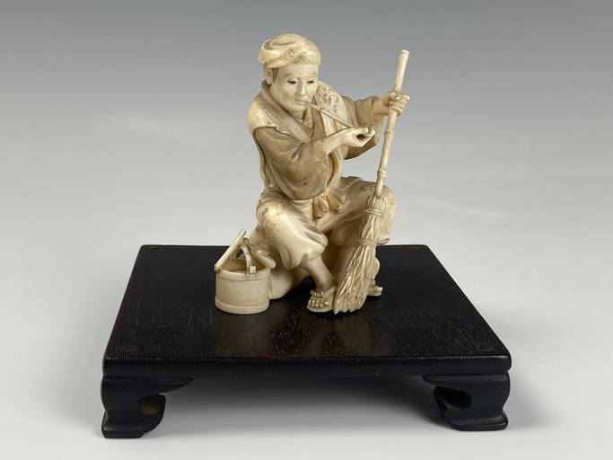 Fine Antique Japanese Okimono Figure with Stand - Aug 27, 2022 | China ...