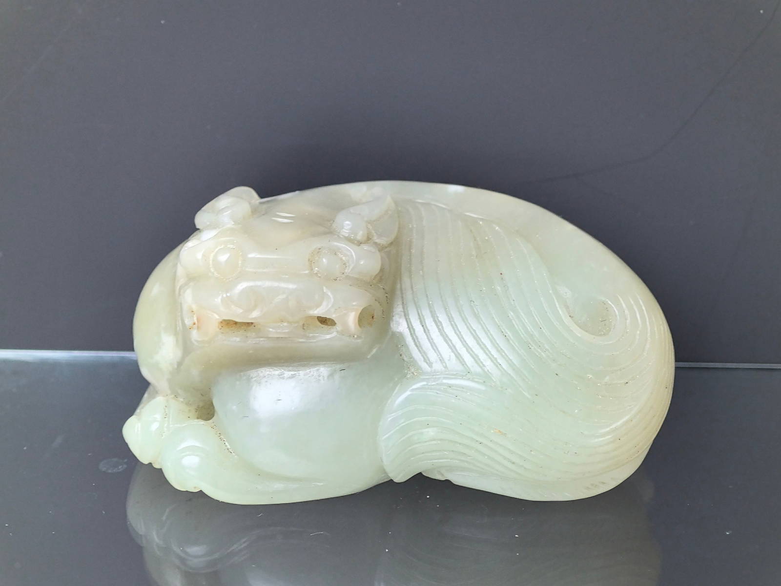 Chinese Carved Jade Beast Statue Auction